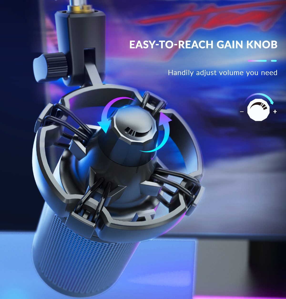 FIFINE Ampligame A6T Gaming PC USB Condenser Microphone,